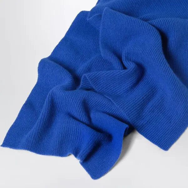LE BONNET Scarf In Wool And Caregora In Royal Azure