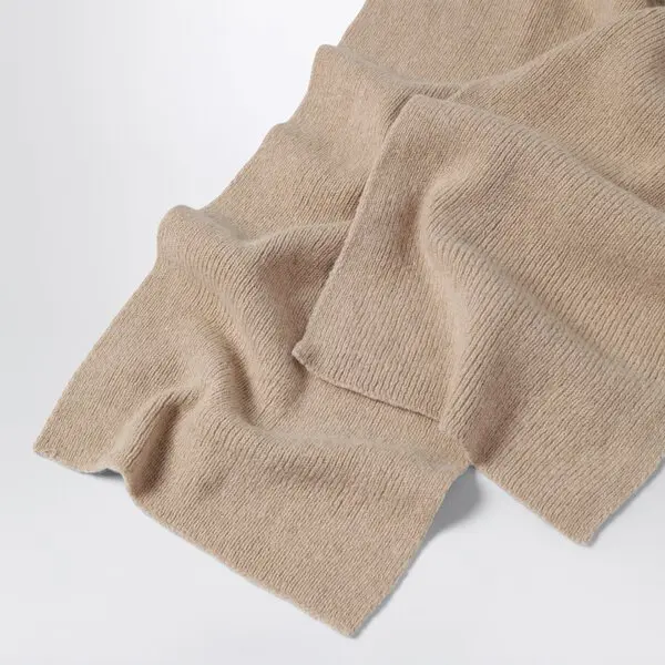 LE BONNET Scarf In Wool And Caregora In Sand