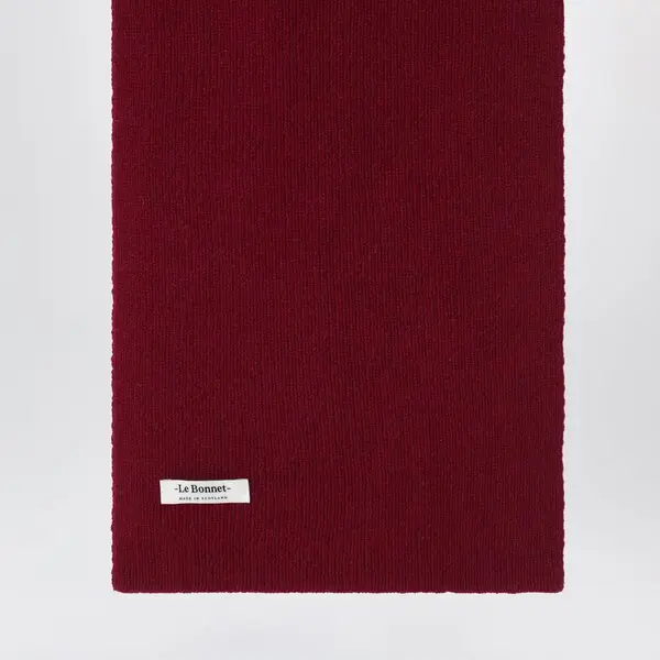 LE BONNET Scarf In Wool And Caregora In Wine