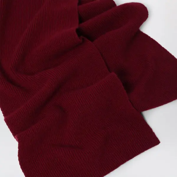 LE BONNET Scarf In Wool And Caregora In Wine