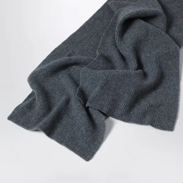 LE BONNET Scarf In Wool And Caregora In Slate