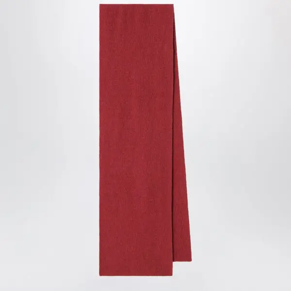 LE BONNET Scarf In Wool And Caregora In Terra - Red
