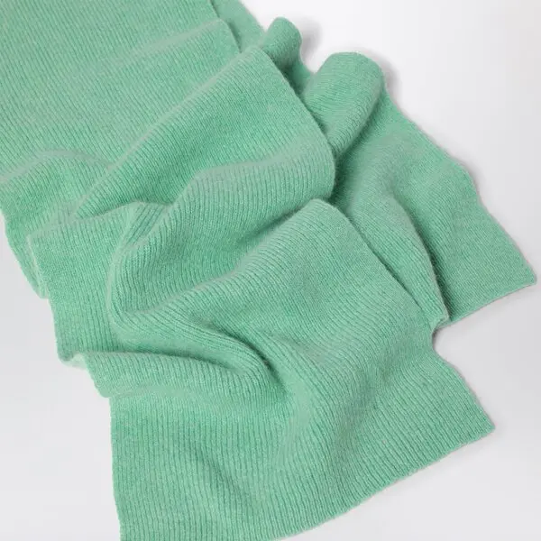 LE BONNET Scarf In Wool And Caregora In Jade
