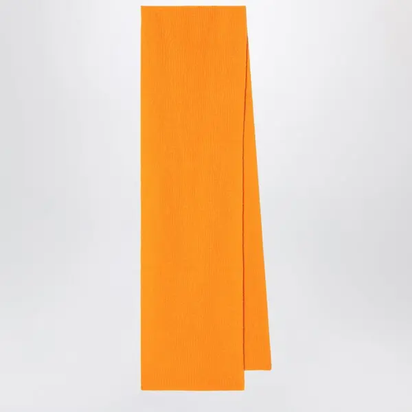 LE BONNET Scarf In Wool And Caregora In Peel - Orange