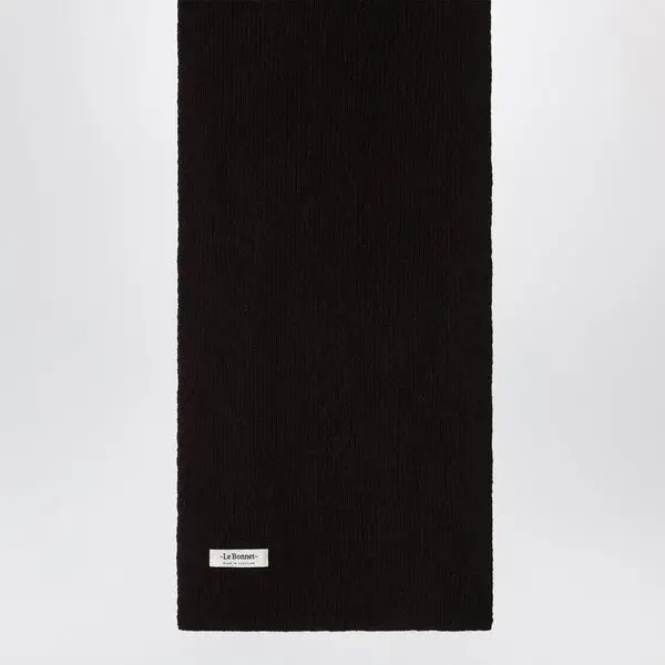 LE BONNET Scarf In Wool And Caregora In Espresso