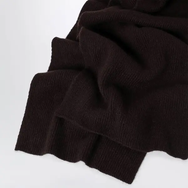 LE BONNET Scarf In Wool And Caregora In Espresso