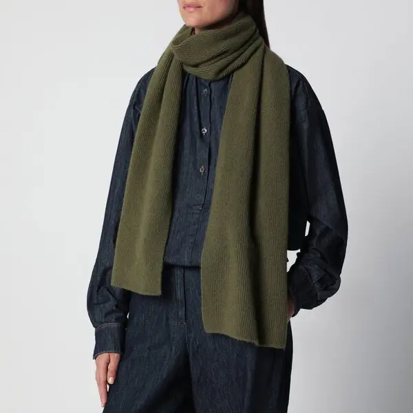 LE BONNET Scarf In Wool And Caregora In Jungle