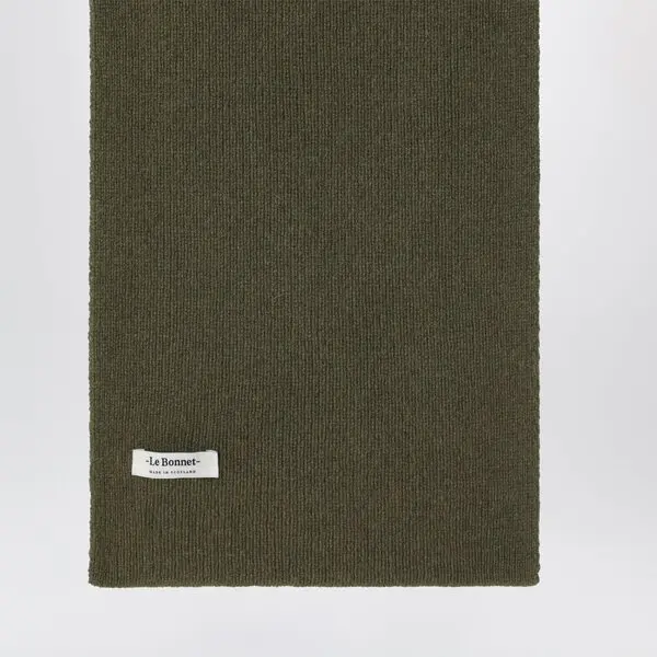 LE BONNET Scarf In Wool And Caregora In Jungle