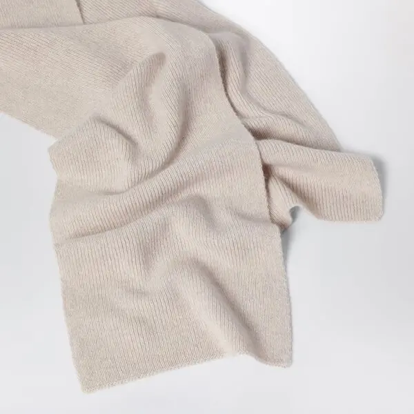 LE BONNET Scarf In Wool And Caregora In Ivory