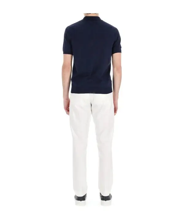 ROBERTO COLLINA Short Sleeved Buttoned Polo Shirt