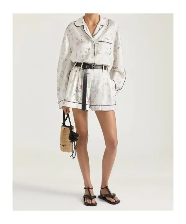 Givenchy Shorts In Silk With Floral Print