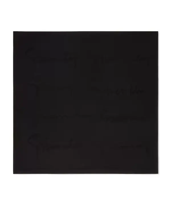 Givenchy Square In Silk Jacquard With Signature - Black