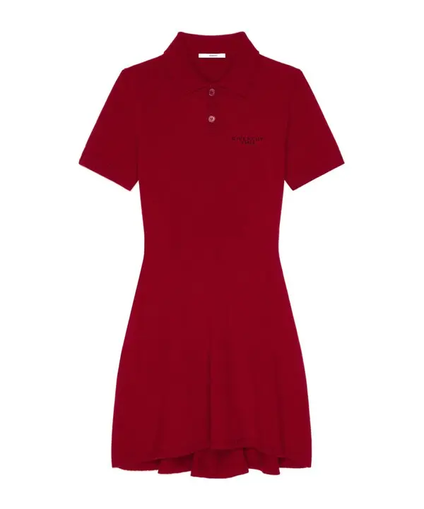 Givenchy Polo Dress In Wool And Cashmere - Red