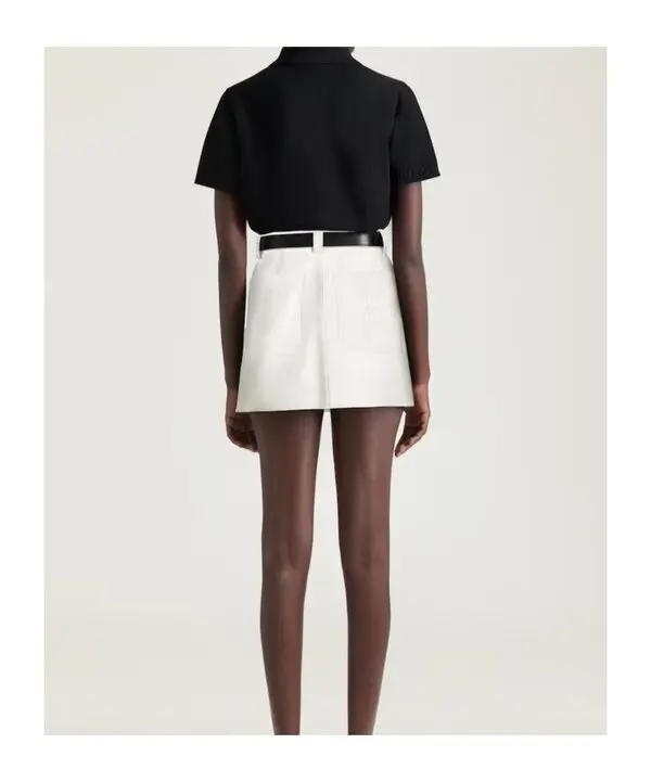 Givenchy Mini Cargo Skirt In White Denim