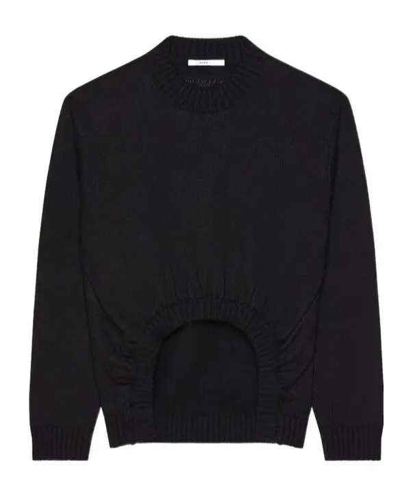 Givenchy Wool Ruched Sweater - Black
