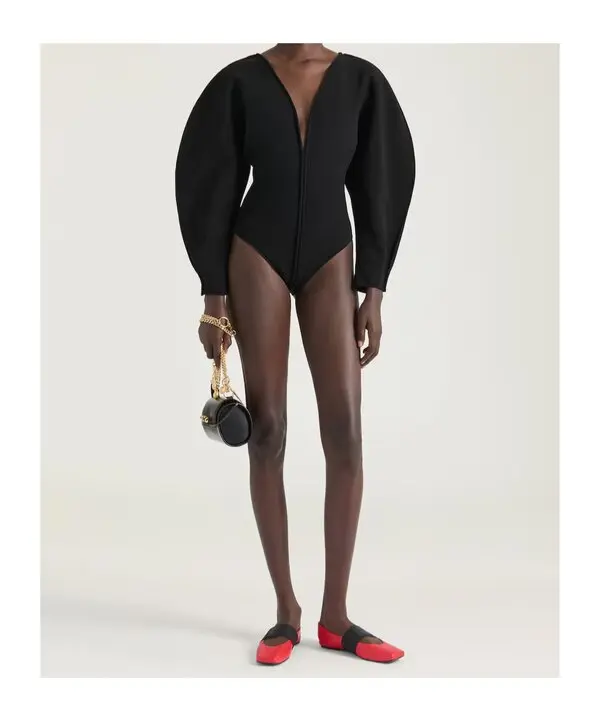 Givenchy Cocoon Bodysuit In Engineered Knit