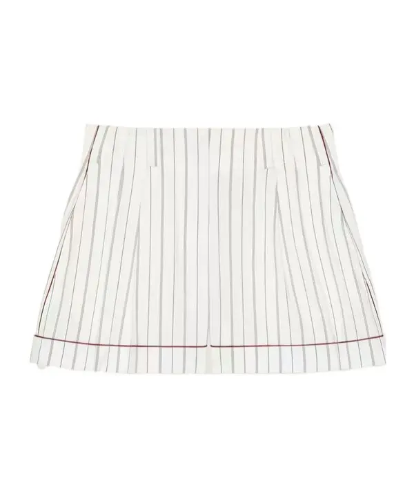 Givenchy Striped Shorts In Cotton And Silk - Gray/white