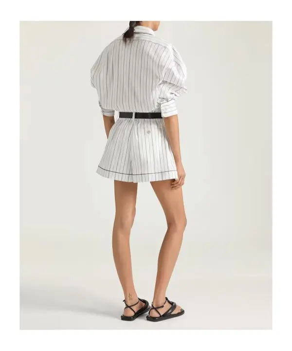 Givenchy Striped Shorts In Cotton And Silk