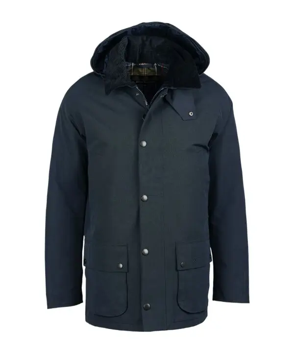 Barbour Button-up Hooded Jacket - Black