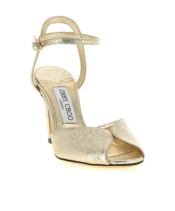 JIMMY CHOO Platinum Stiletto Heeled Sandals