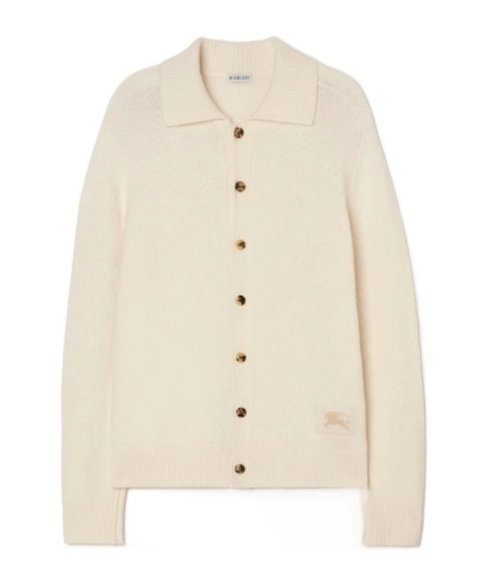Burberry Cashmere Cardigan - Ceramic White