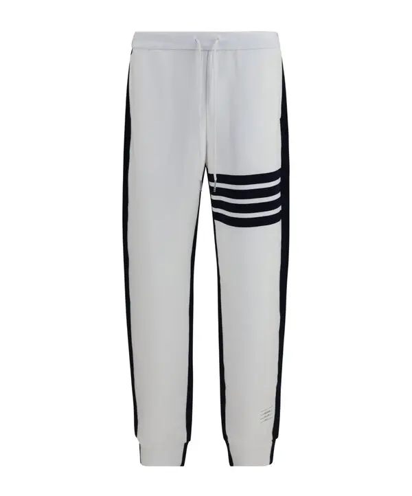 Thom Browne Colorblock Drawstring Sweatpants - White/navy