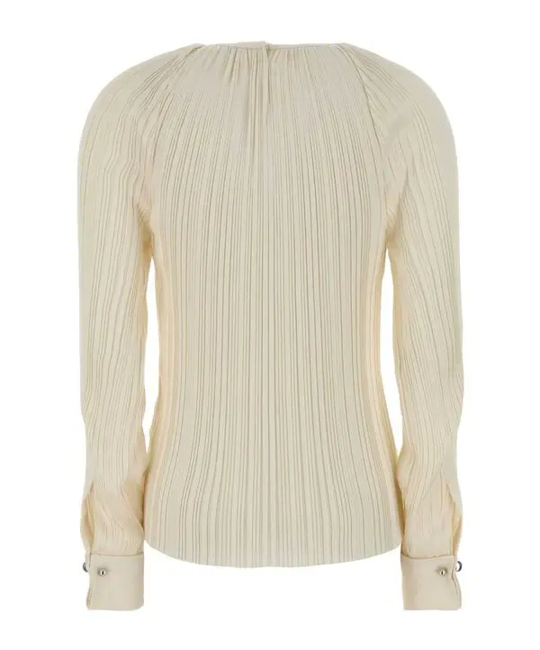 LANVIN Plissé-effect Buttoned-cuff Top
