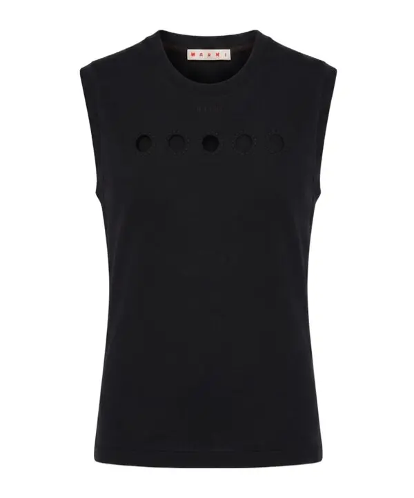 Marni Jersey Tank Top - Black