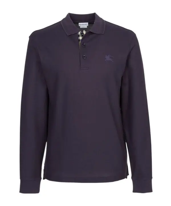 Burberry Long-sleeve Polo Shirt - Black
