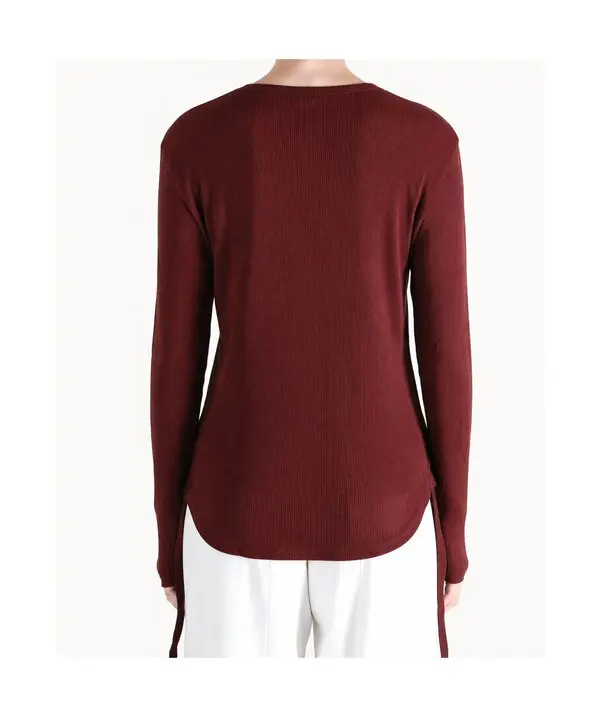 ANN DEMEULEMEESTER Ruched Cropped Long-sleeve Top