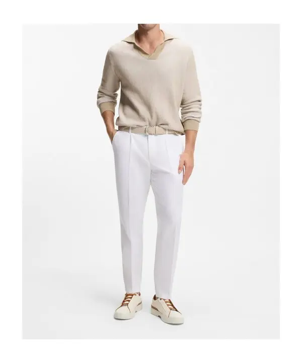 Hugo Boss Gary Trainers With Canvas Uppers And Leather Trims