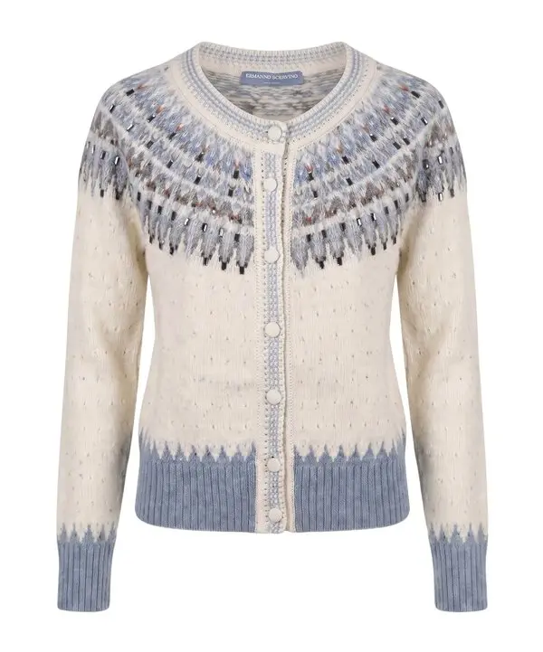 Ermanno Scervino Long Sleeve Cardigan - Gray