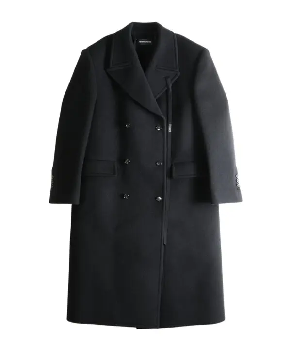ANN DEMEULEMEESTER Long-sleeved Double-breasted Coat - Black