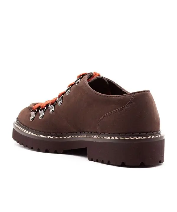 DOUCAL'S Suede Lace-up Shoes With Orange Laces