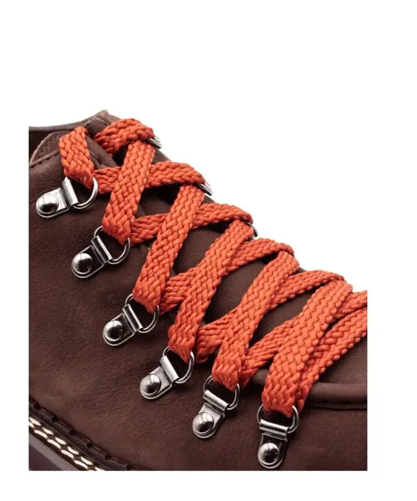 DOUCAL'S Suede Lace-up Shoes With Orange Laces