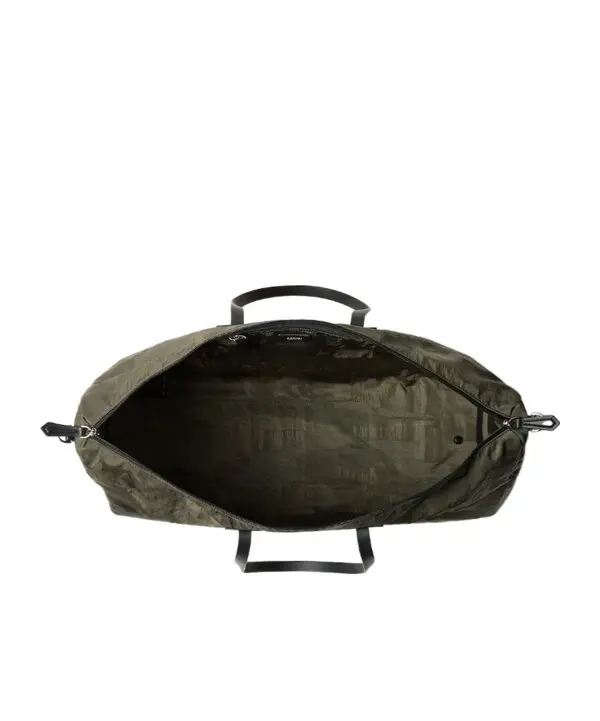 Fendi Duffle Gray Patchwork Nylon Duffle Bag