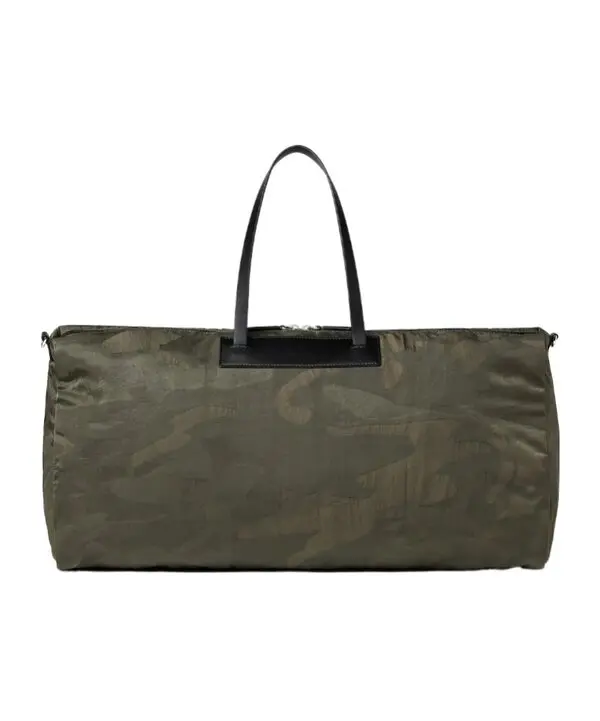 Fendi Duffle Gray Patchwork Nylon Duffle Bag