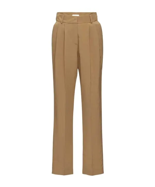 Magda Butrym Pleated Straight-leg Trousers - Beige