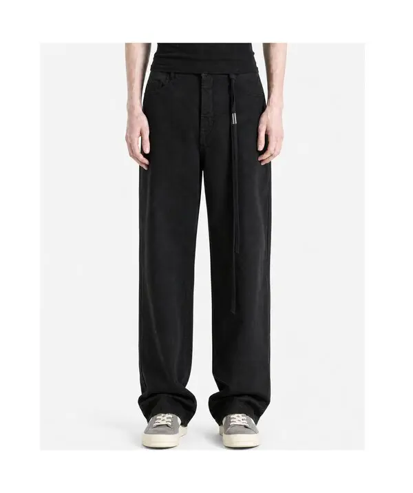 ANN DEMEULEMEESTER Relaxed Flared Trousers With Drawstring Embellishment