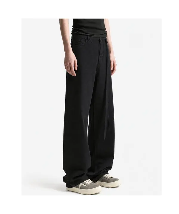 ANN DEMEULEMEESTER Relaxed Flared Trousers With Drawstring Embellishment