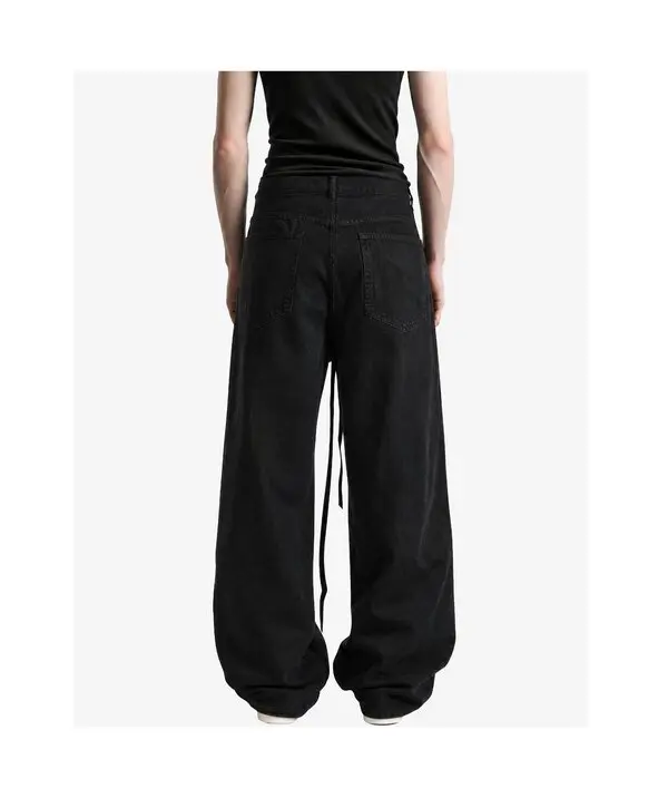 ANN DEMEULEMEESTER Relaxed Flared Trousers With Drawstring Embellishment
