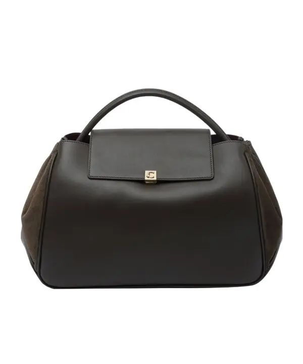 COCCINELLE Pansy Bimateria Top Handle Bag - Black