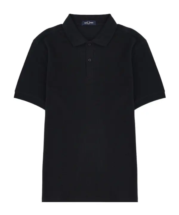 Fred Perry Logo Cotton Polo Shirt - Navy