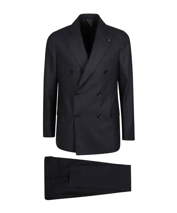 LARDINI Two-piece Double-breasted Suit - Blue
