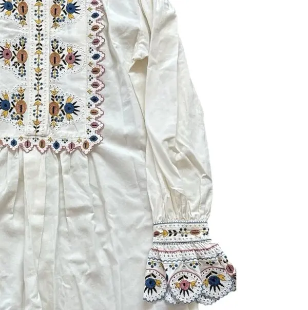 Isabel Marant Étoile Embroidered Long-sleeve Dress