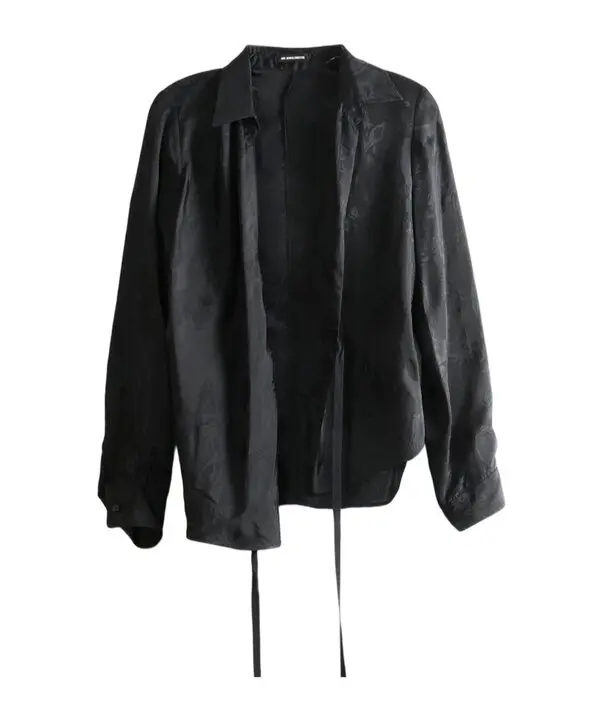 ANN DEMEULEMEESTER Alba Asymmetric Wrap Shirt - Black