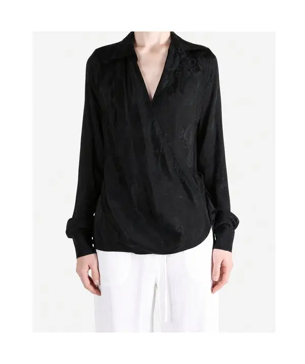 ANN DEMEULEMEESTER Alba Asymmetric Wrap Shirt