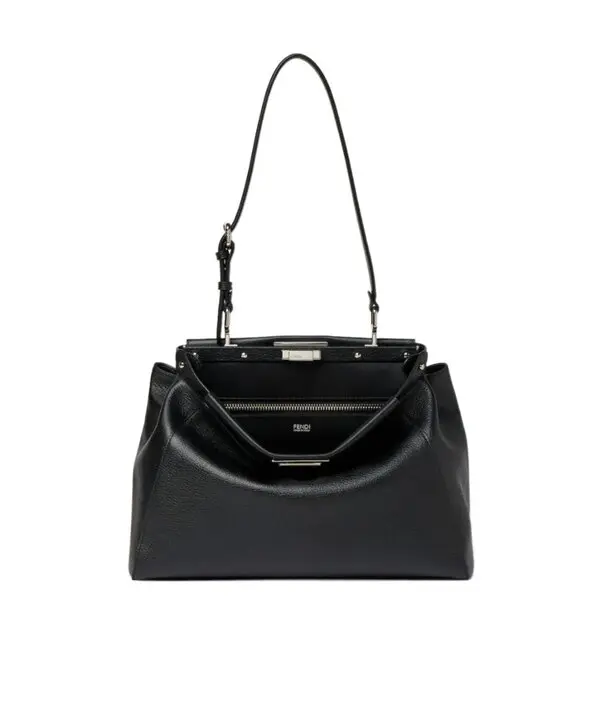Fendi My Peekaboo Medium Leather Bag Embroidered With Mirrors