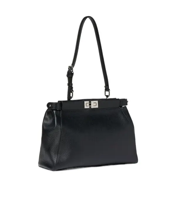 Fendi My Peekaboo Medium Leather Bag Embroidered With Mirrors