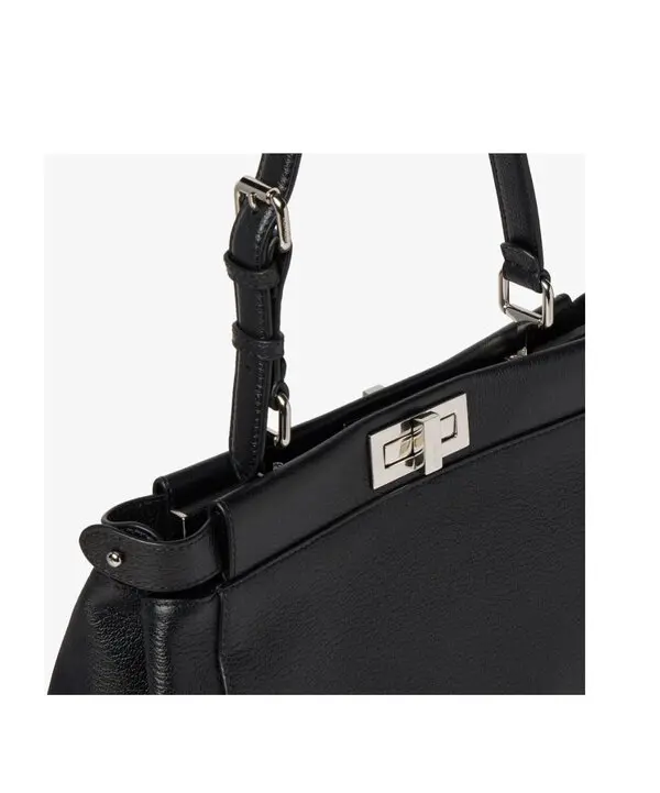 Fendi My Peekaboo Medium Leather Bag Embroidered With Mirrors